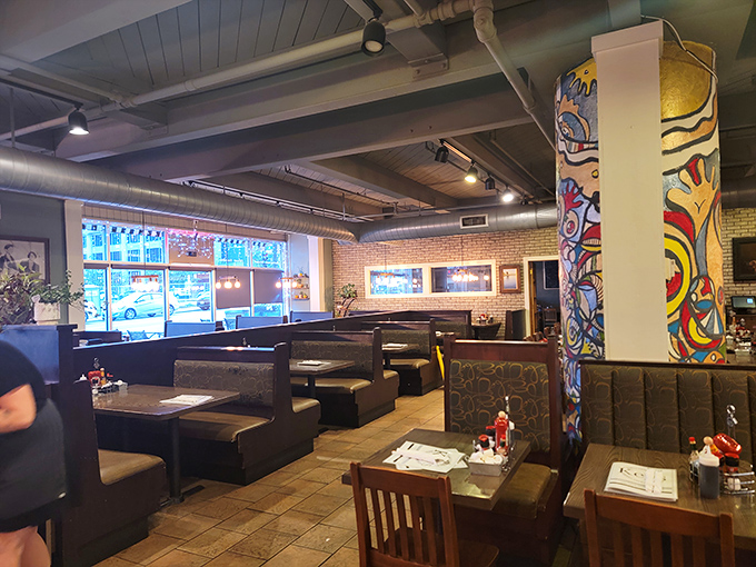 Booths built for lingering, where countless Minnesotans have solved the world's problems over bottomless cups of coffee.