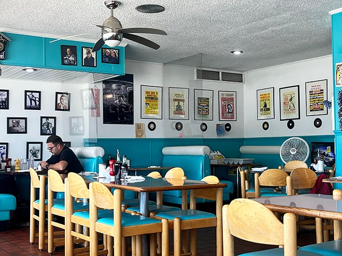 Wooden chairs and tables that have witnessed decades of first dates, family celebrations, and "just because it's Tuesday" meals.