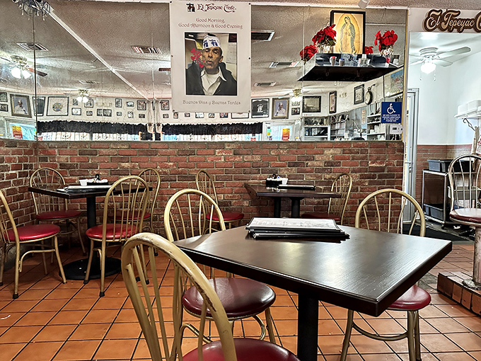 Red vinyl seats and brick walls create the perfect backdrop for food that doesn't need Instagram filters to impress the masses.