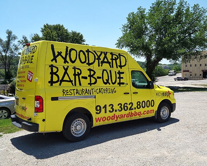 That bright yellow van isn't just transportation&mdash;it's a beacon of hope for barbecue lovers throughout Kansas City. 
