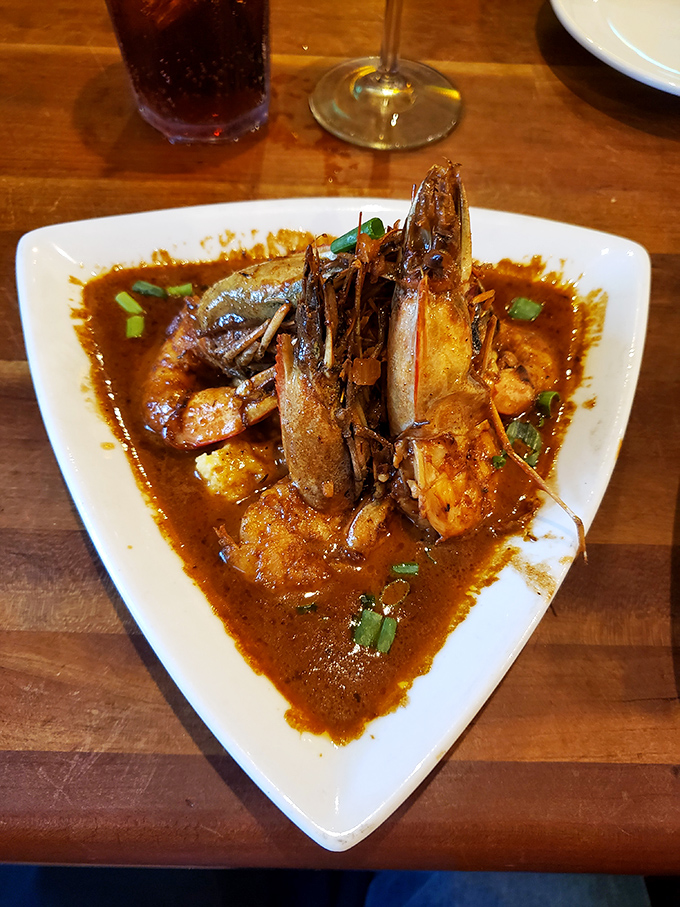 These shrimp and grits aren't messing around&mdash;they're swimming in a sauce so good you'll be tempted to drink it straight.