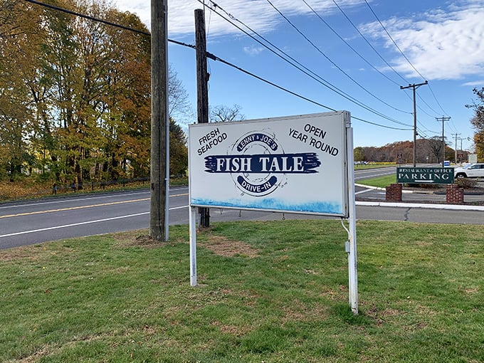 The roadside beacon that's guided hungry travelers to seafood salvation since before GPS could pronounce "Connecticut" correctly.