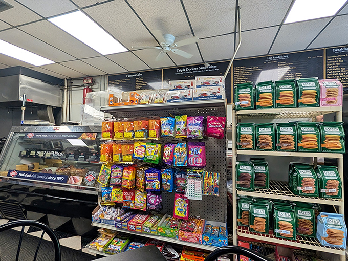 The snack aisle &ndash; because sometimes you need potato chips as a sandwich appetizer. This wall of crinkly packages is the supporting cast to the sandwich stars.