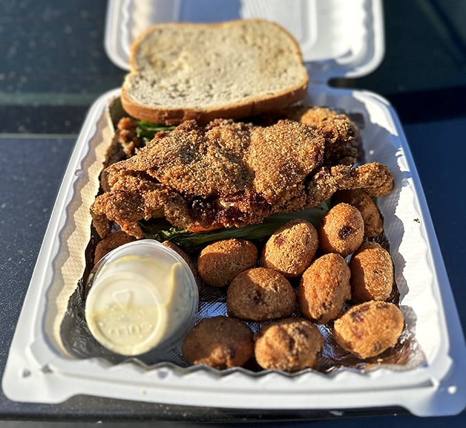 The soft shell crab sandwich&mdash;nature's perfect finger food. When the entire crab is fair game, you know you're in for something special.