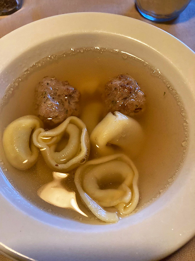 Italian wedding soup that makes you want to propose&mdash;to the chef. Those tiny meatballs and tender pasta are a match made in heaven.