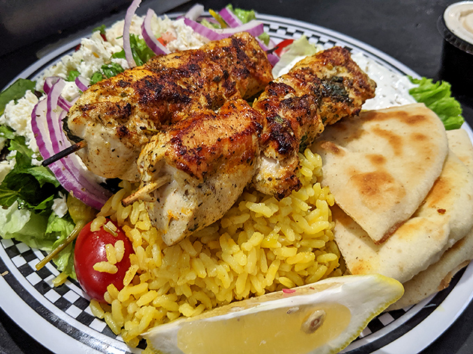 Mediterranean meets Maryland in this souvlaki plate&mdash;a vacation for your taste buds without the hassle of airport security.