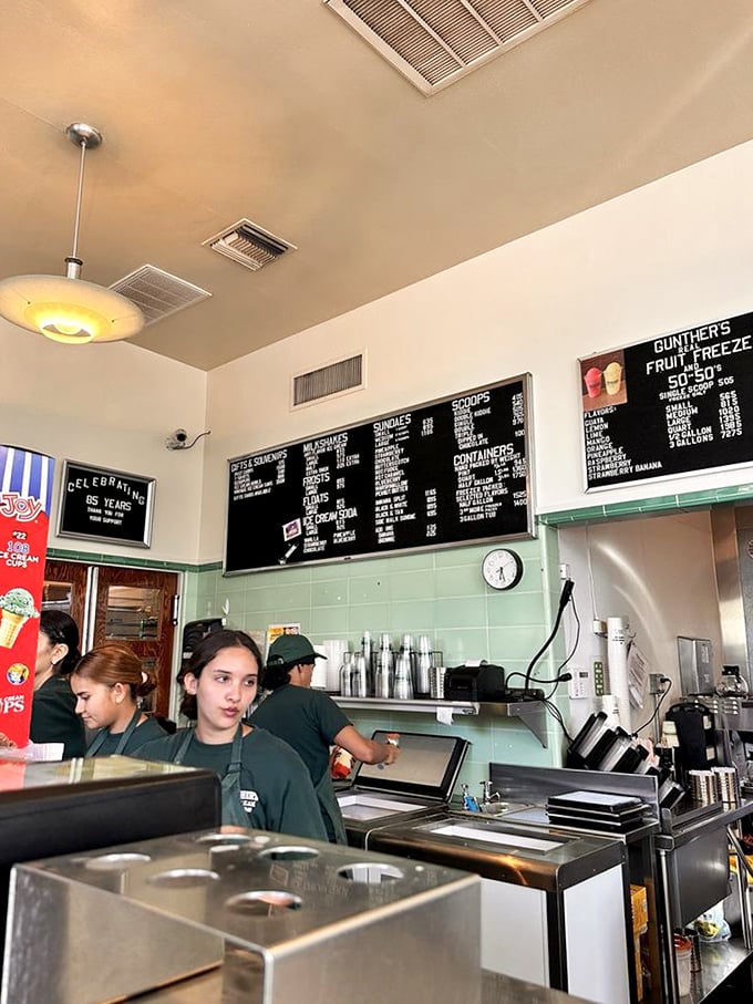 The staff works with the practiced efficiency that comes from serving generations of ice cream lovers&mdash;no hesitation, just pure scooping poetry.