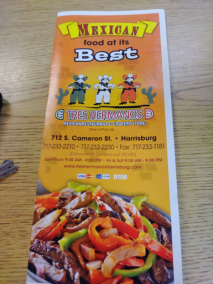 The menu promises "Mexican food at its Best"&mdash;a bold claim backed by every bite you'll take.