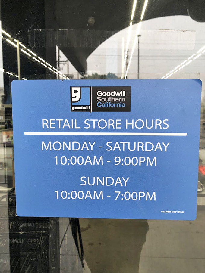 The hours of operation &ndash; or as treasure hunters call it, the schedule for when dreams can come true.