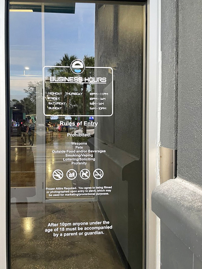 The rules sign reveals the secret adult perk of Elev8 Fun&mdash;after 10pm, it transforms into a grown-ups playground. Date night just got more competitive.