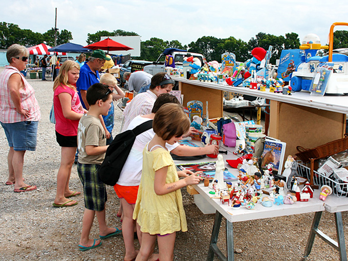 Childhood magic awaits curious fingers at this toy-laden table. Kids and nostalgic adults alike discover treasures that spark imagination without digital batteries.