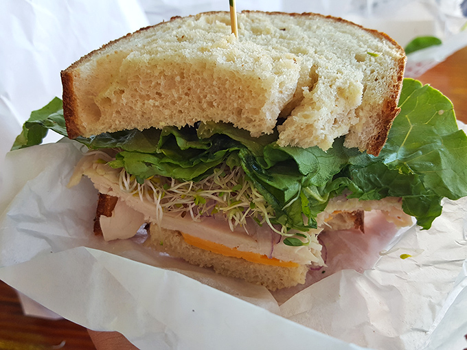 Layer upon layer of fresh ingredients between house-baked bread&mdash;proof that a truly great sandwich is actually an edible work of art.