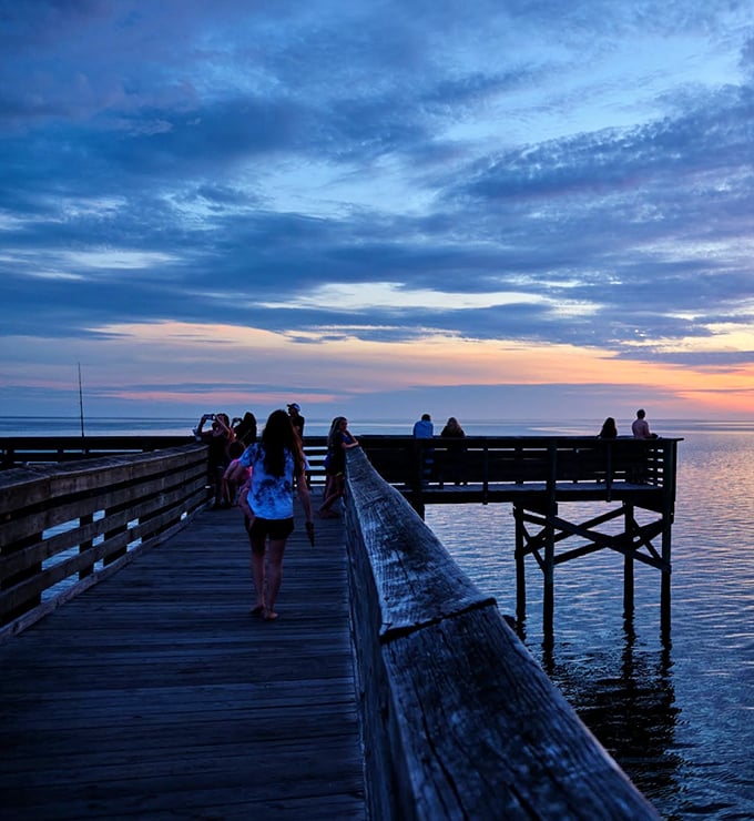 Sunset brings the photographers to the pier like moths to flame, each hoping to capture what can only truly be experienced in person.