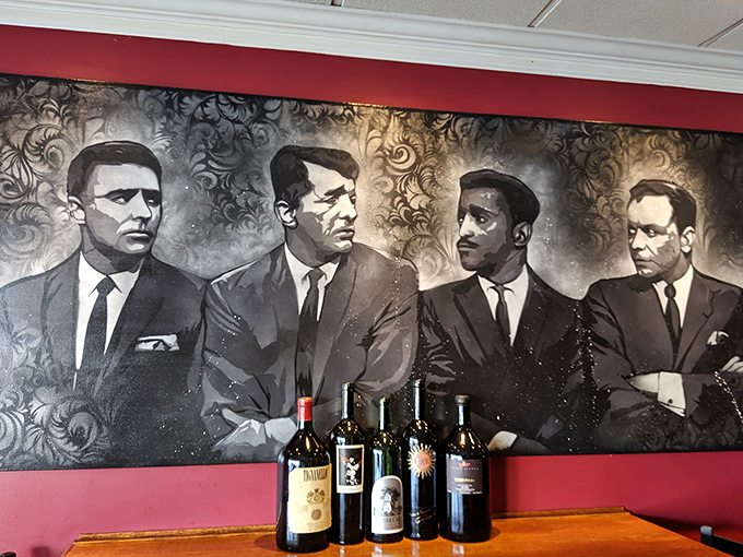 Classic Italian imagery adorns the walls, adding character and old-world charm to your dining experience without being over the top.