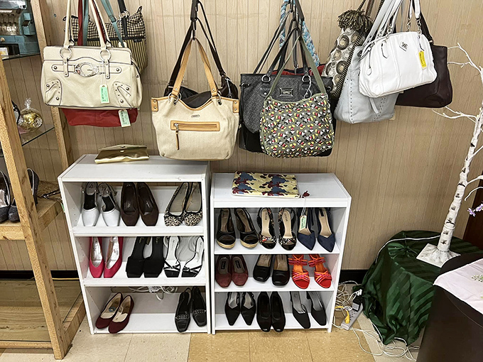 Handbags and heels&mdash;the dynamic duo of fashion finds. That leopard flat is practically roaring "Take me home!" from its perfectly organized shelf.