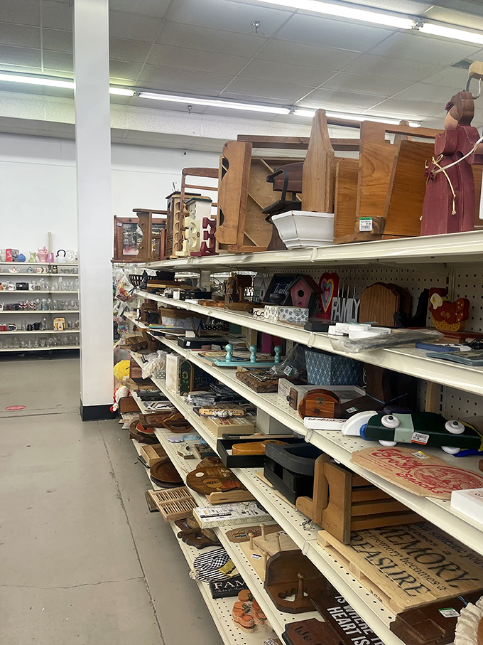 Wooden treasures and home decor items create a DIY-er's paradise&mdash;where yesterday's shelving unit becomes tomorrow's "vintage-inspired" conversation piece. 