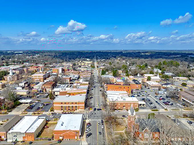 Aerial views like this make you appreciate how perfectly preserved small-town America can be when treated right.