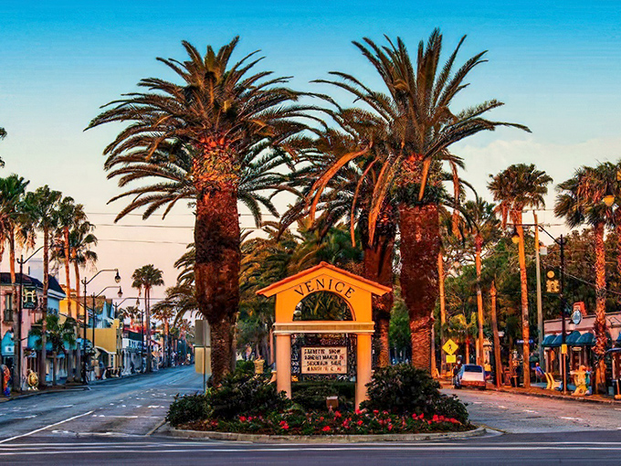 Venice's charming downtown invites leisurely strolls where you might find shark teeth or your next favorite restaurant.