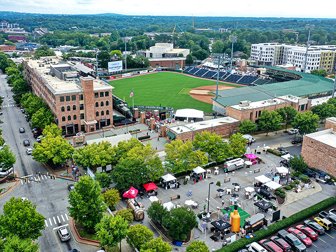 Greenville's vibrant downtown and baseball stadium create a lively atmosphere where retirement dollars can hit a home run.