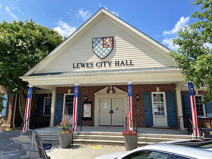 Lewes City Hall stands proudly in this historic coastal town where retirement budgets go far.