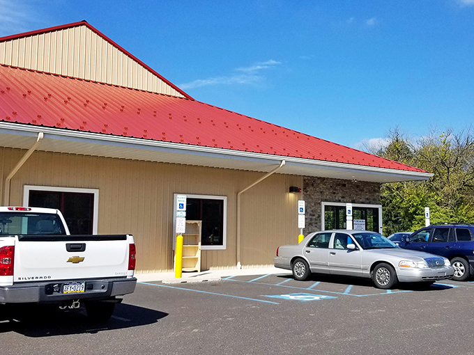 That distinctive angular architecture makes this thrift store impossible to miss or forget completely.