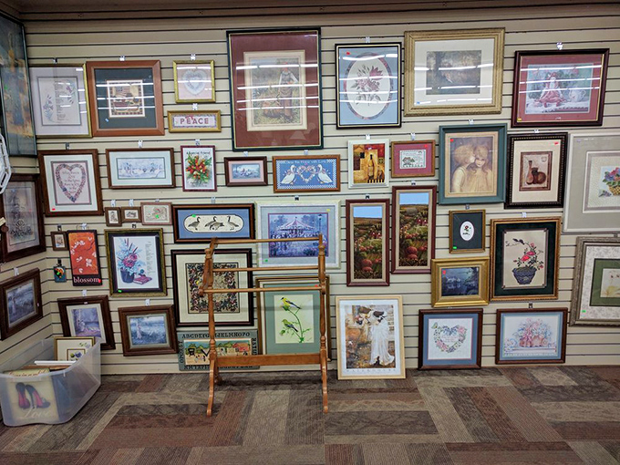 Wall art wonderland! This gallery of framed treasures proves one person's "what were they thinking?" is another's perfect statement piece.