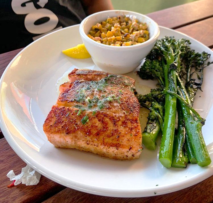Salmon that's achieved that perfect sear&mdash;crispy outside, buttery inside. Paired with broccolini that actually makes you want to eat your vegetables.