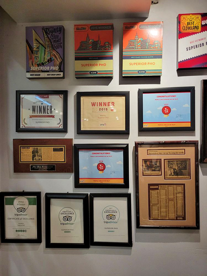 The wall of fame doesn't lie—those awards and recognitions are the paper trail of countless satisfied customers who've discovered this Cleveland treasure.