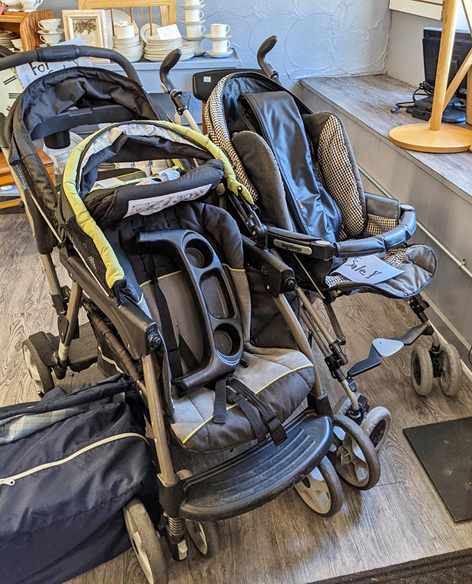 Baby strollers await new adventures &ndash; gently used kid gear that proves parenting doesn't have to break the bank.