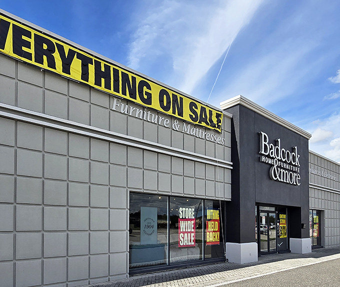 At Badcock Home Furniture, Florida retirees discover that "everything on sale" is music to the ears of anyone living on a fixed income.