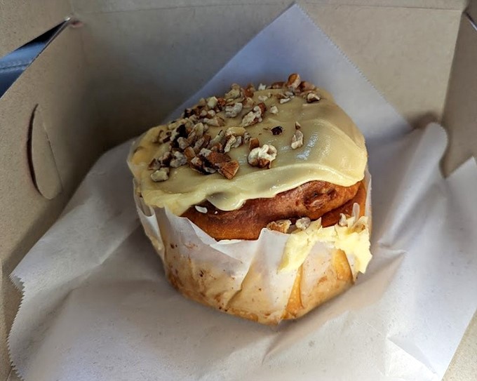 This isn't your average bagel&mdash;it's a Czech-inspired revelation topped with creamy frosting and pecans that makes New York's finest seem like mere bread circles.