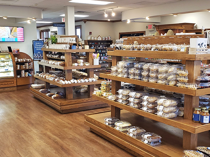 Not so much a bakery as a carbohydrate wonderland where willpower goes to die and happiness comes wrapped in plastic.