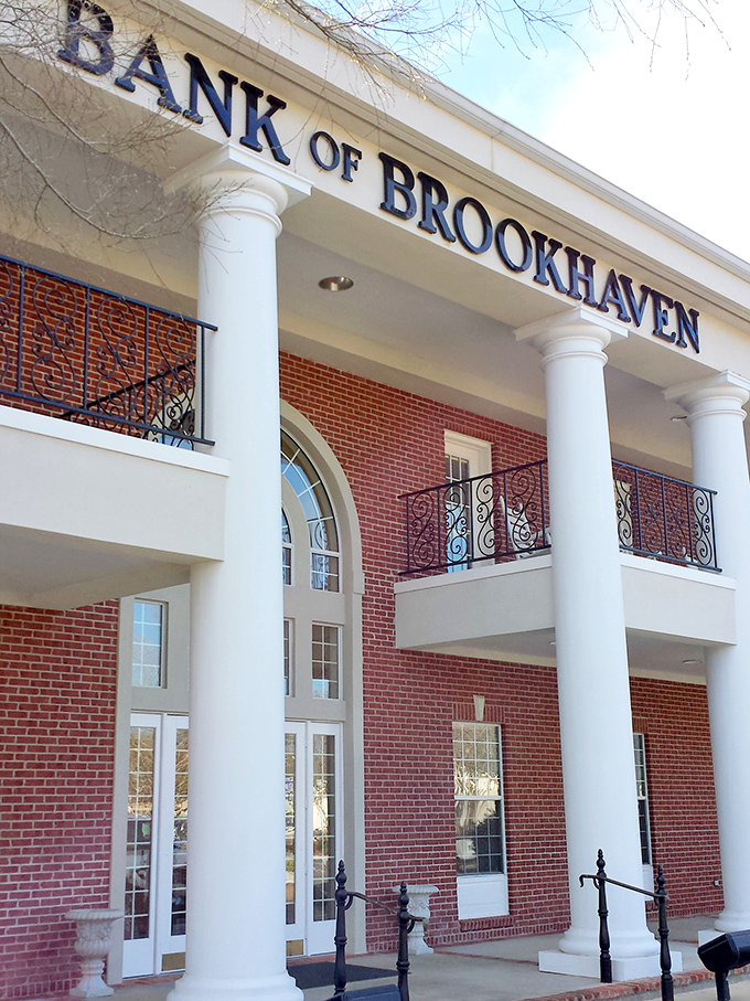 The Bank of Brookhaven's stately columns guard something precious: a community where your money still has purchasing power.