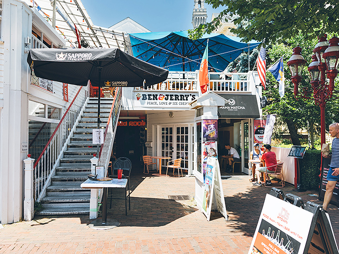 Ben & Jerry's found its way here because even paradise needs reliable ice cream for existential beach moments.