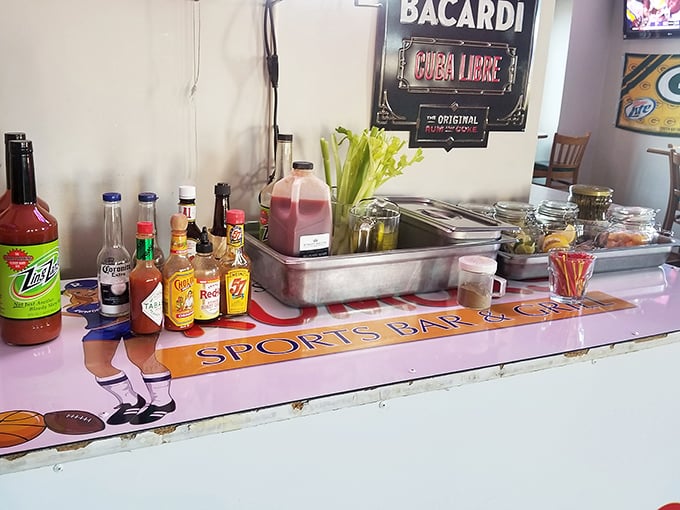 The Bloody Mary bar &ndash; where Wisconsin's unofficial state cocktail gets the respect it deserves. Those garnish options are practically a meal themselves.