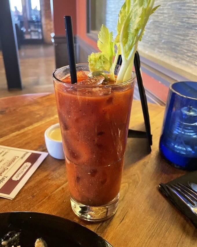 This isn't your average Bloody Mary &ndash; it's a meal in a glass, complete with a celery stalk that doubles as nature's swizzle stick.
