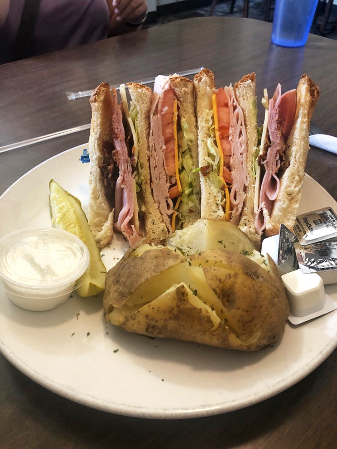 This isn't just a sandwich &ndash; it's architectural genius stacked between toast, with layers that would make a geologist jealous.