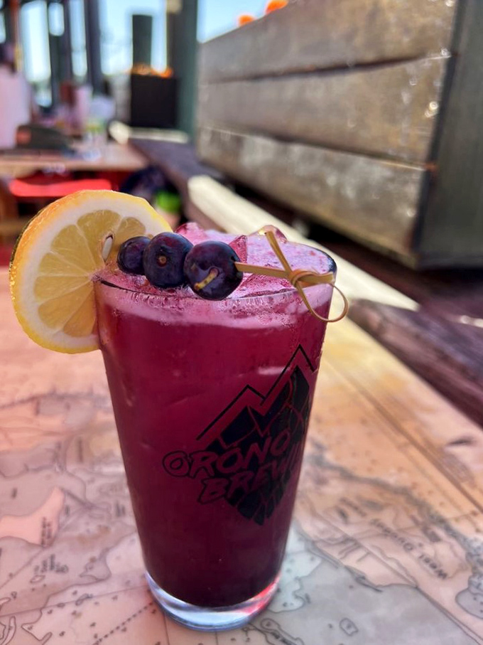 This blueberry margarita isn't just a drink&mdash;it's Maine's summer bounty transformed into cocktail form, complete with ocean views.