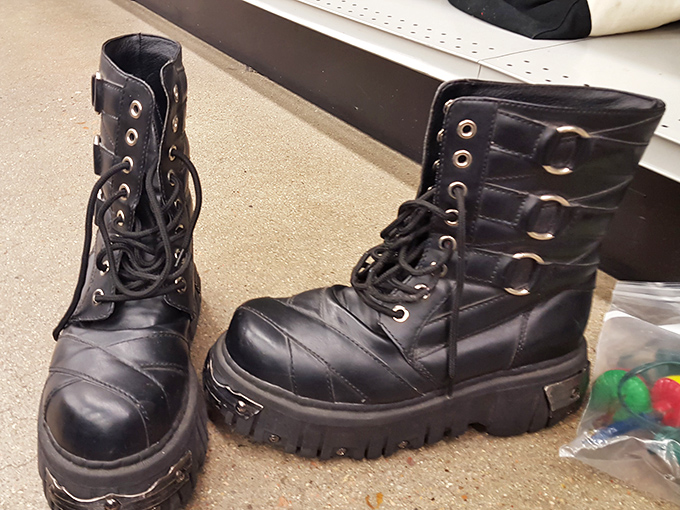 Combat boots with character that have already fought the breaking-in battle for you. Ready for concerts, hiking, or just looking tougher than you feel.