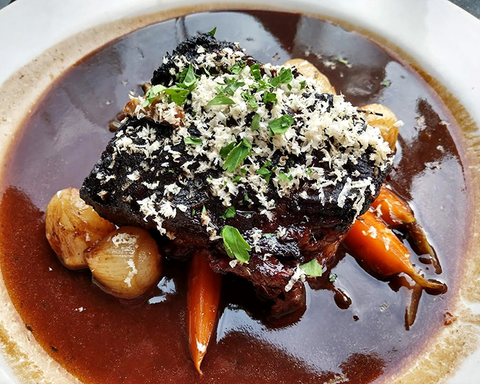These braised short ribs aren't just falling off the bone &ndash; they're diving into that rich sauce with Olympic-worthy form.