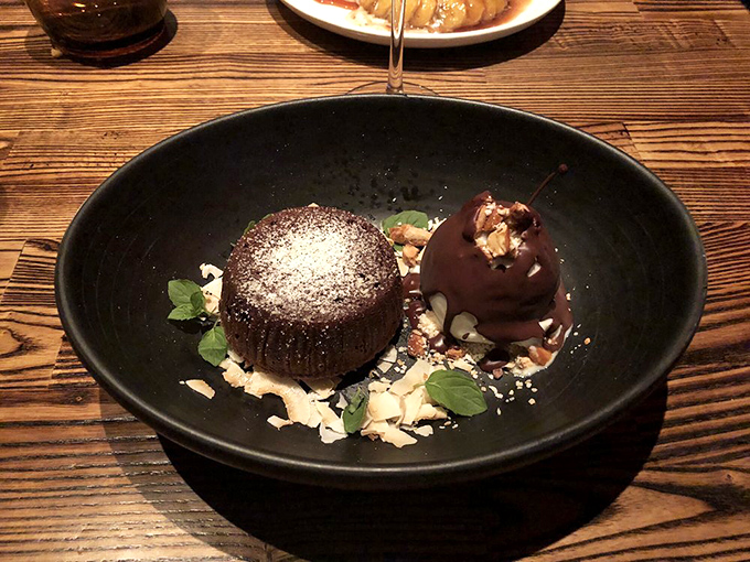 The chocolate lava cake doesn't just end your meal&mdash;it celebrates it, with molten interior and ice cream sidekick ready for their Instagram moment.