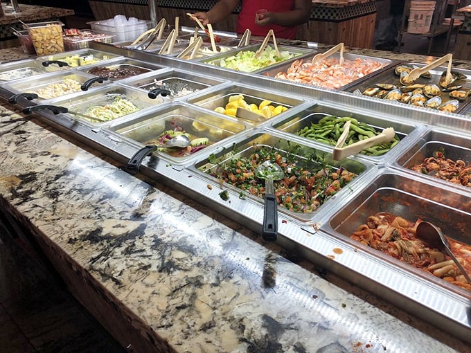 The salad bar for people who think salad bars are boring. Fresh ingredients await your creative combinations in this colorful spread.