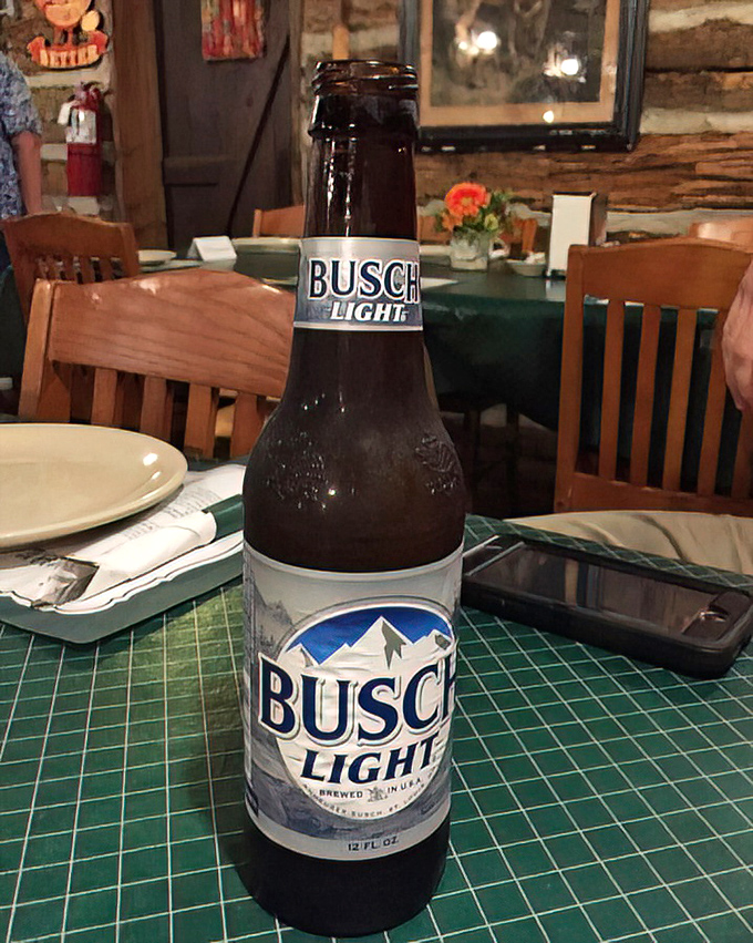 A cold Busch Light &ndash; because sometimes the perfect beverage pairing isn't about complexity, but about tradition and unpretentious enjoyment.