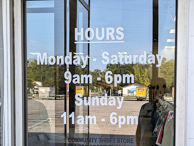 Business hours that respect both early birds and Sunday sleepers. The treasure hunt runs six days a week, with a compassionate late start on the Sabbath.