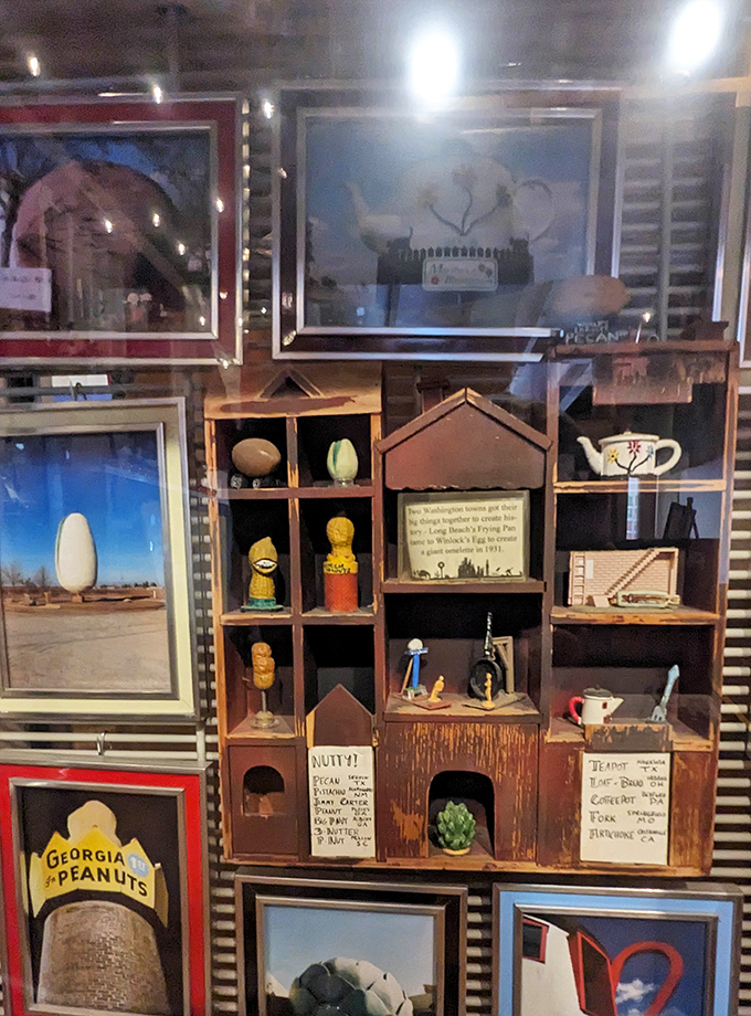 This display cabinet houses miniature versions of roadside giants&mdash;tiny tributes to the colossal attractions that make American highways so wonderfully weird.