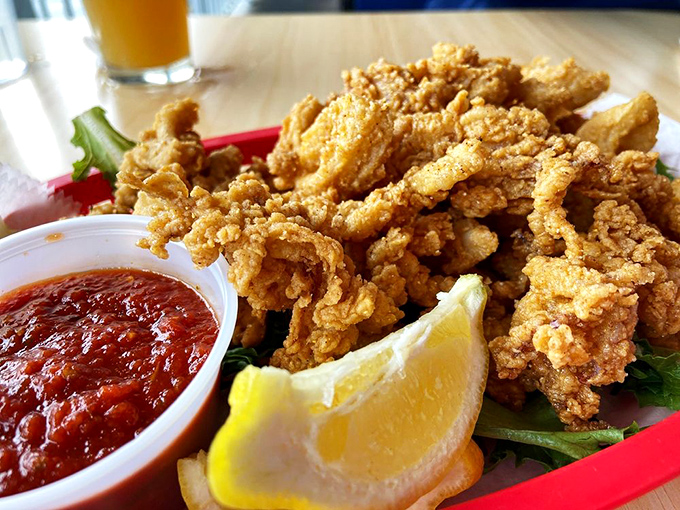 Fried calamari that shatters with each bite&mdash;proving that sometimes the perfect seafood needs nothing more than hot oil and good timing.