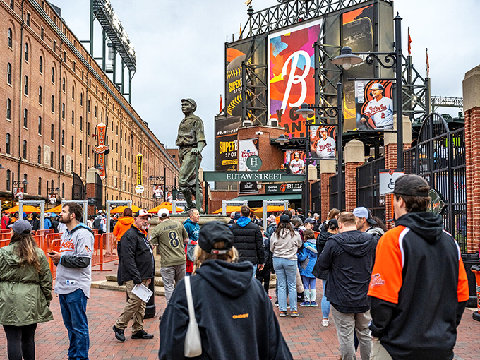 Camden Yards welcomes baseball pilgrims to the stadium that changed everything, where brick, steel, and hot dogs come together in America's most perfect sporting cathedral.