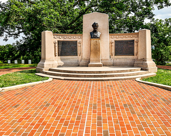 The Lincoln Speech Memorial stands as a testament to 272 words that redefined America's purpose, its simple elegance reflecting the power of Lincoln's brevity.
