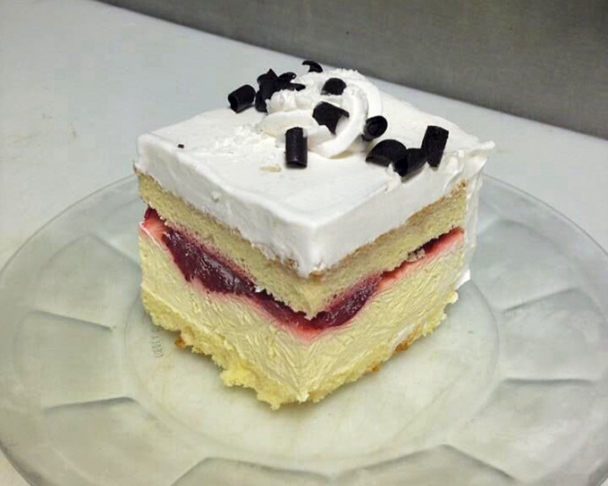 Cassata cake layers cream, fruit, and sponge cake in a sweet architecture that would make Roman engineers proud.