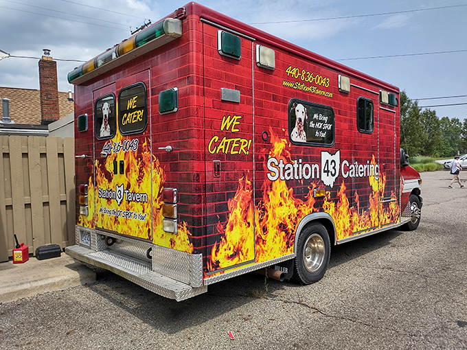 Station 43's catering truck &ndash; bringing wing joy to the masses like a delicious missionary service.